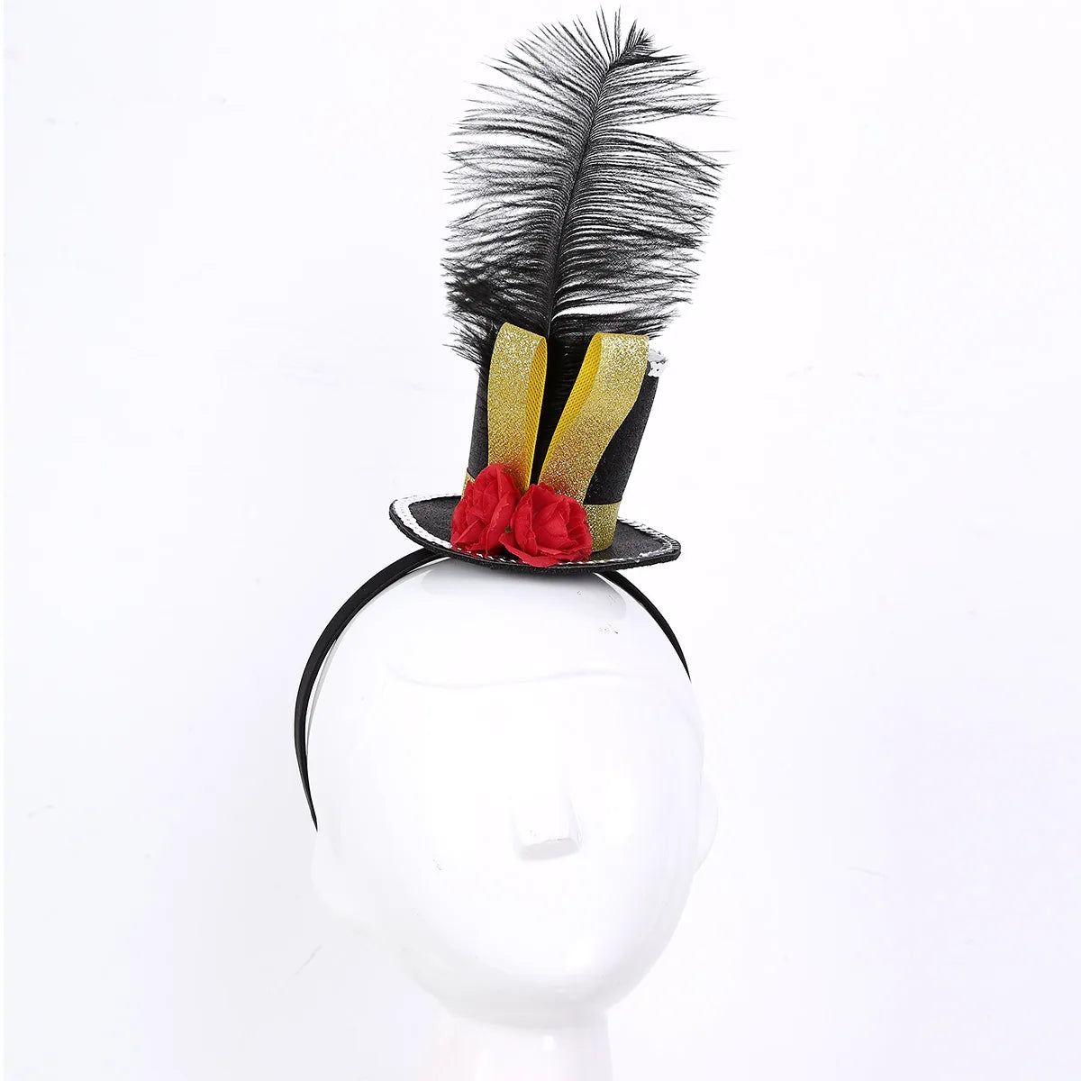 Girls Circus Ringmaster Steampunk Headband with Feather Rose for Hallo ...