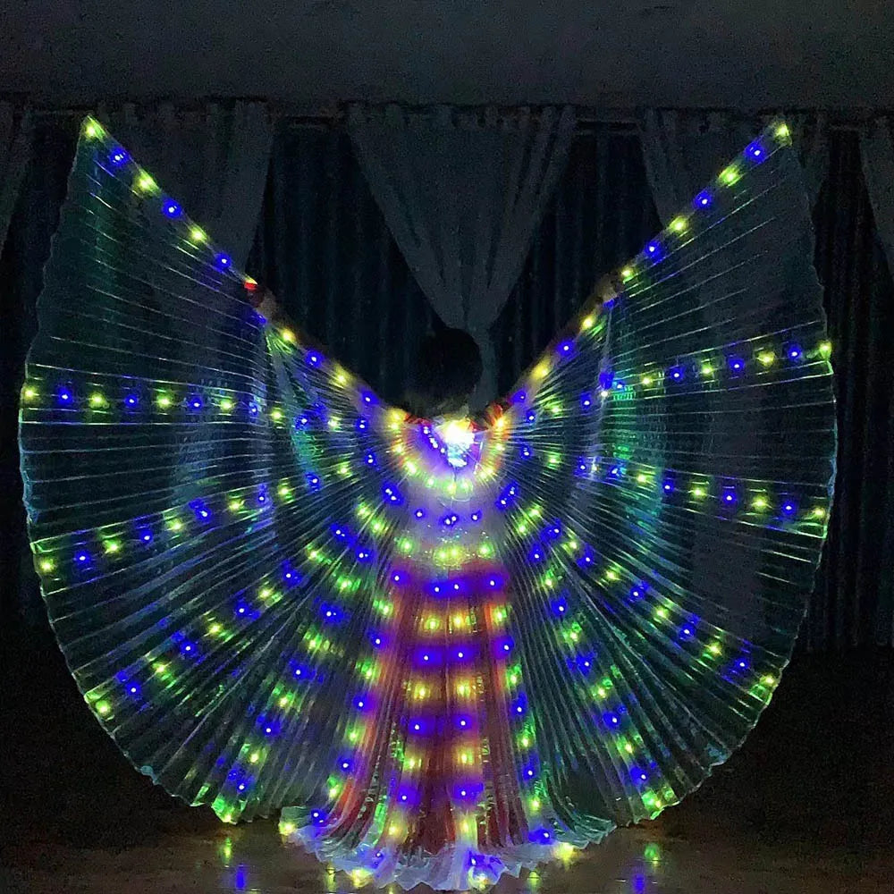 Remote Control LED Belly Dance Wings for Party, Christmas, Halloween ...