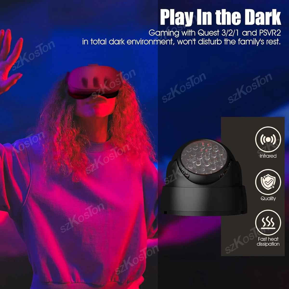 Infrared IR Illuminator for Quest 3/Quest 2/PSVR2 - Enhanced Hand Trac ...