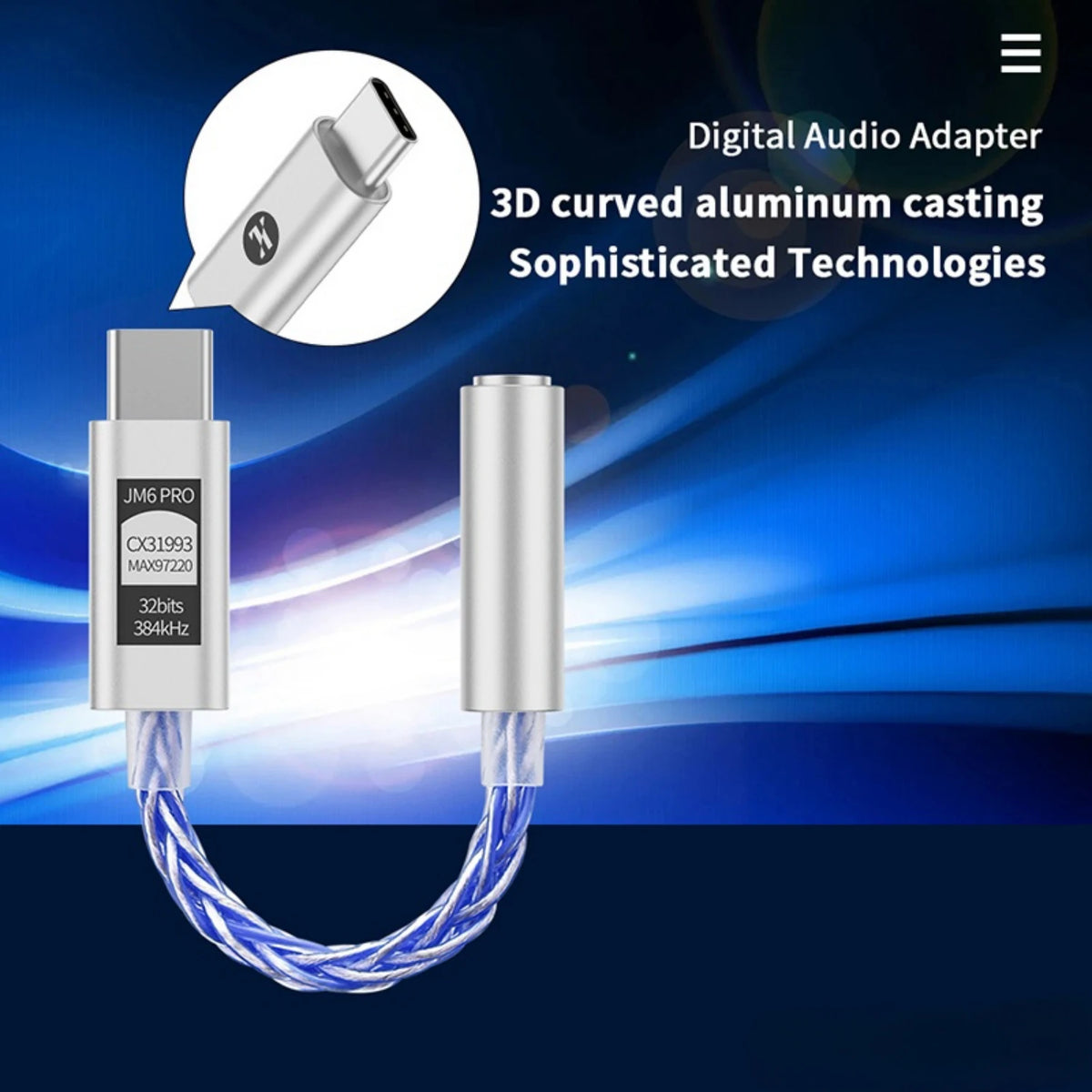 USB-C to 3.5mm Dual DAC Digital Audio Adapter with HiFi Amp Compatibil ...