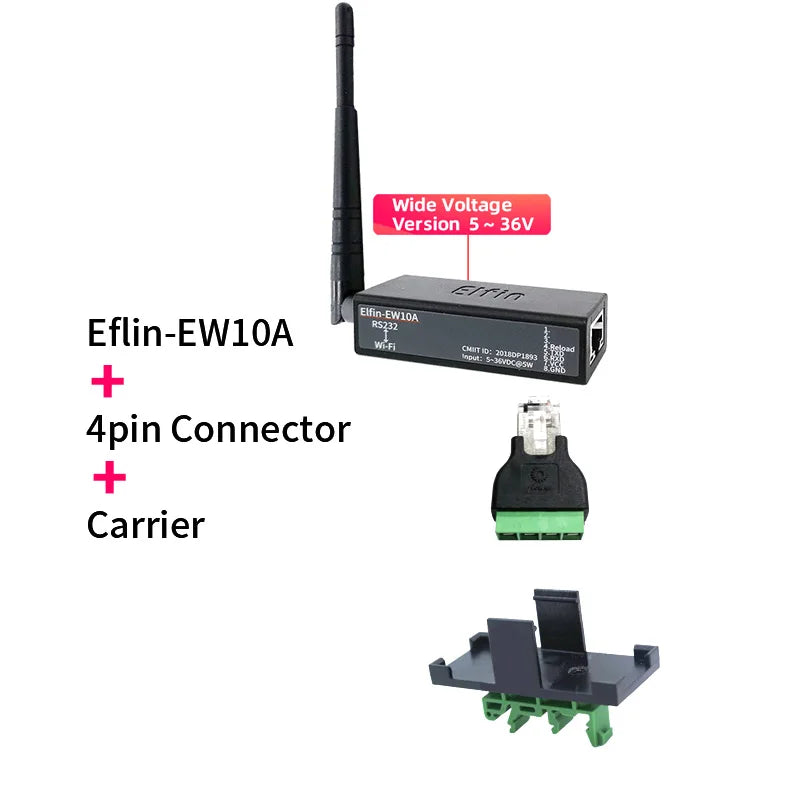 Compact Wireless Serial Server RS232 to WiFi Modbus TCP/IP Networking ...