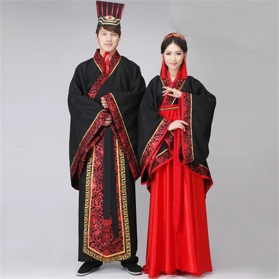 Traditional Chinese Hanfu Tang Suit Top Skirt Cosplay Costume for Coup ...