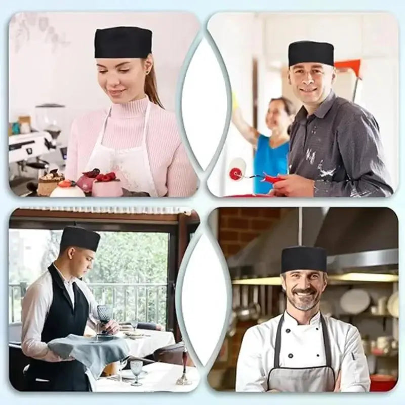 Chef Cap Kitchen Catering Cook Hat Bakery Cafe Waiter Work Caps ...